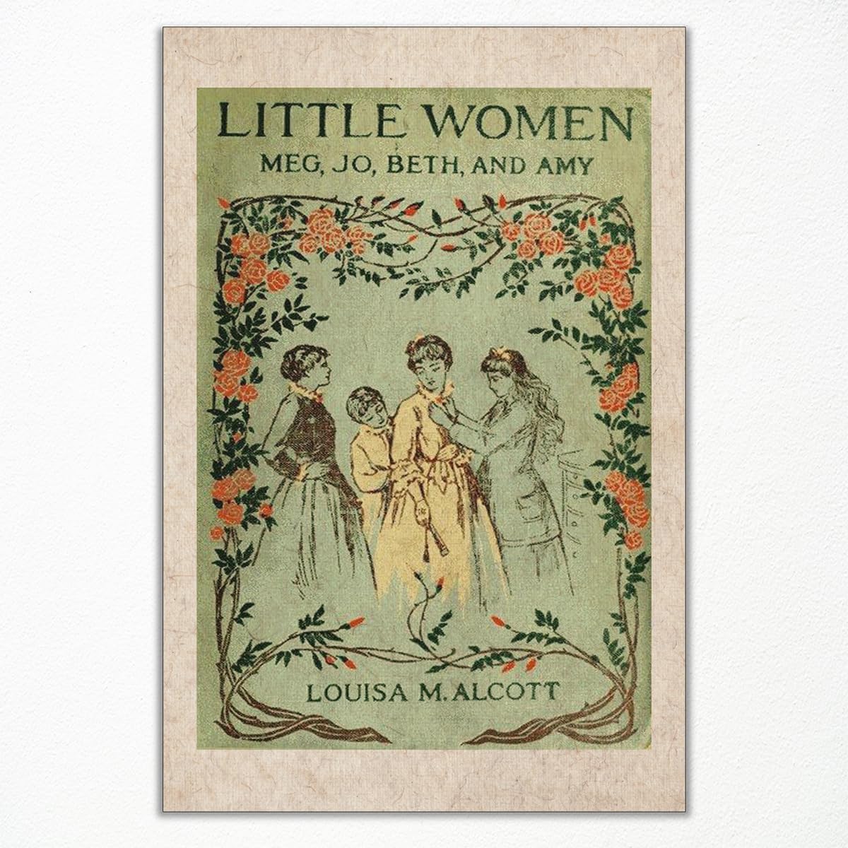 Amazon.com: BTNXWL Little Women Book Cover Wall Art, Classic Book ...