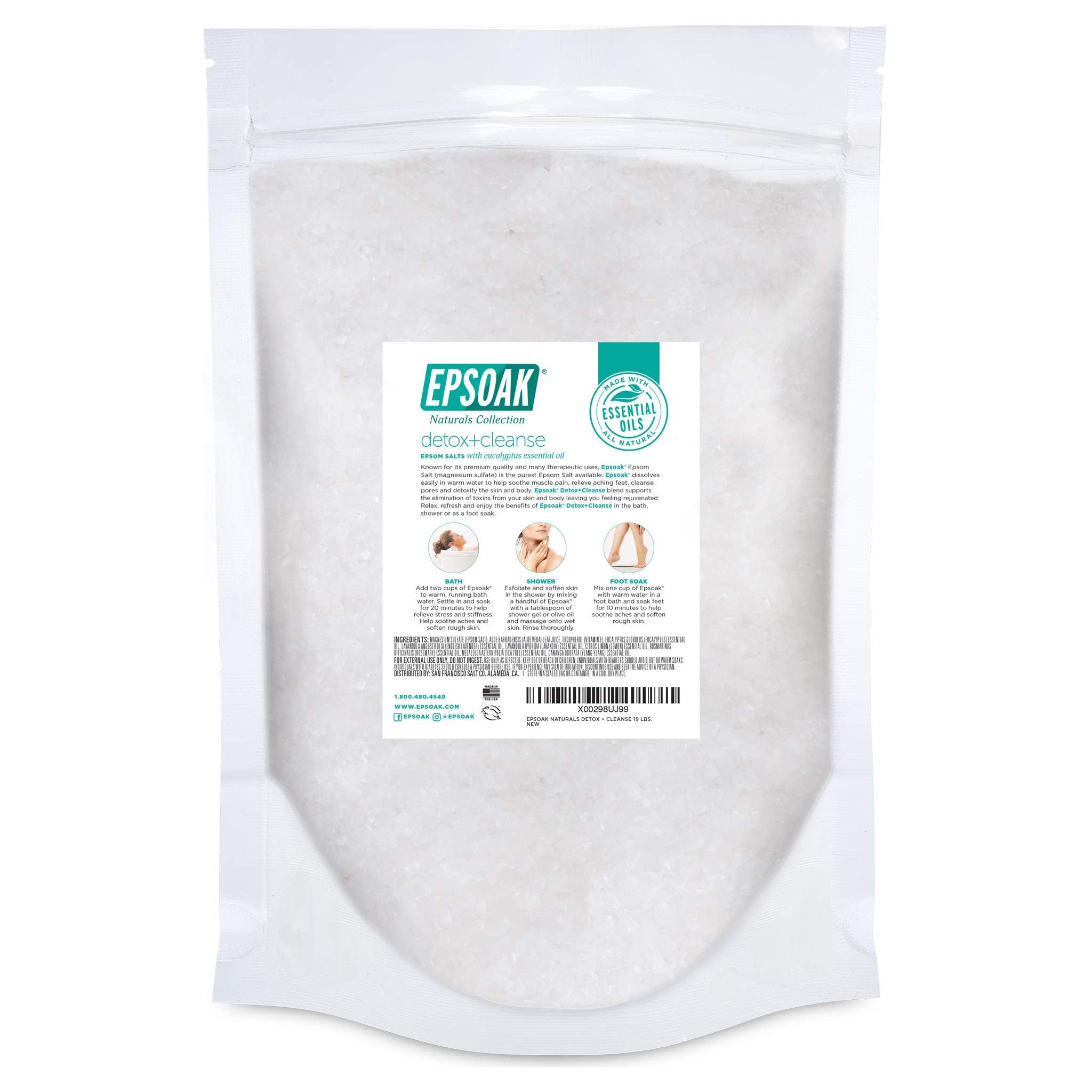 Snapklik.com : Epsom Salt Detox + Cleanse 19 Lbs.
