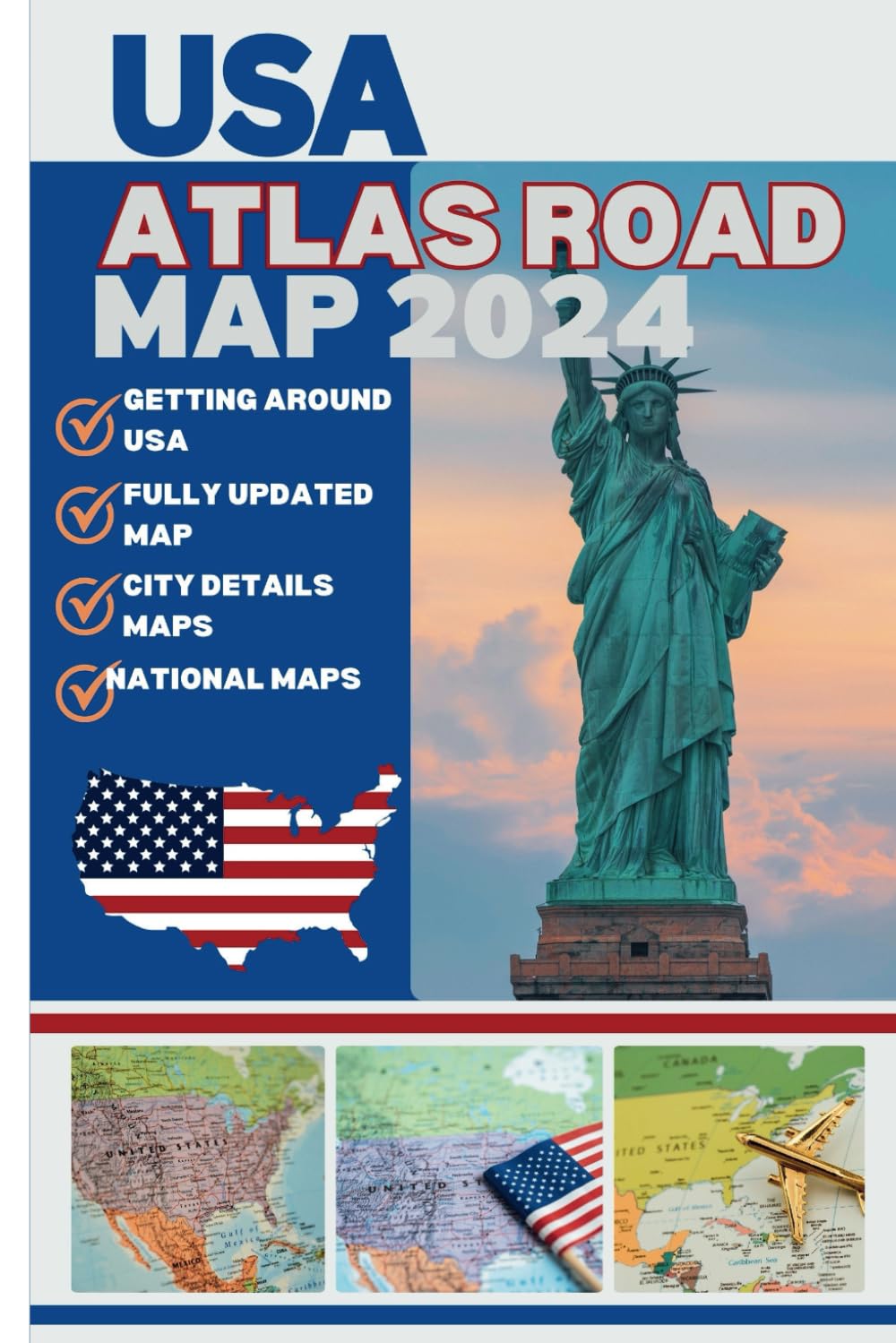 Us Atlas Road Map 2024 Getting Around Usa Fully Updated | Desertcart ...