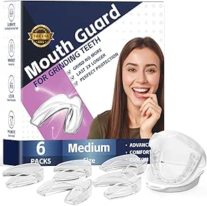 Amazon.com: 6 Pack Women Mouth Guards,Comfortable Dental Guards for ...
