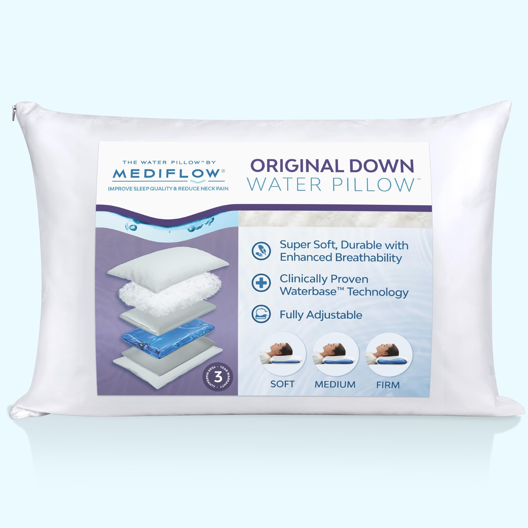 Amazon.com: Water Pillow, Summer Cooling Pillow Water Filled Pillows ...