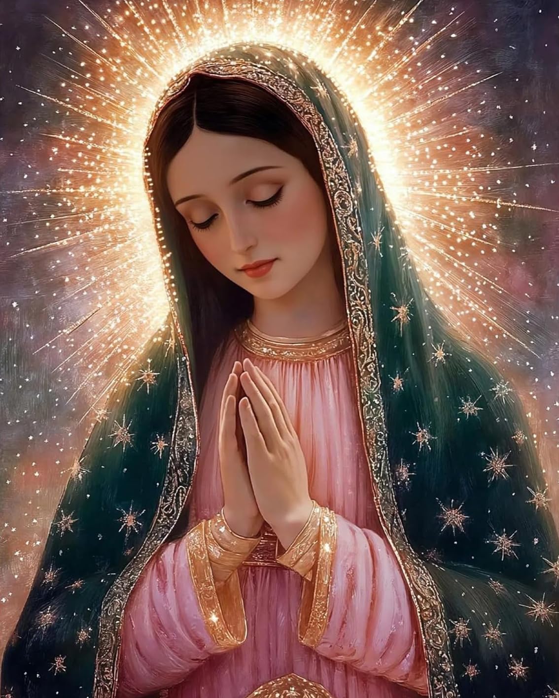 Amazon.com: MIRCVSH Virgin Mary Paint by Numbers Kit for Adults,Oil ...