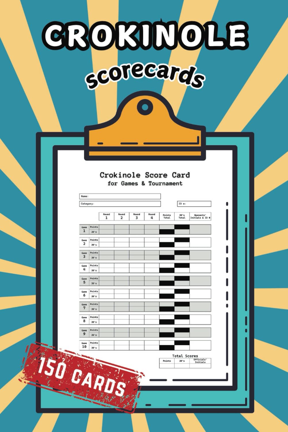 Crokinole Scorecards: 150 Game and Tournament Scorecards: Creations ...