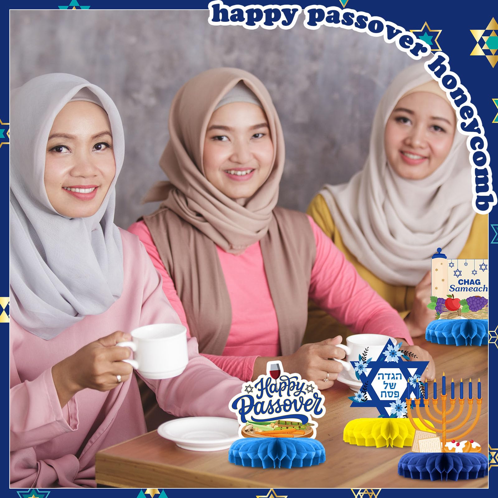 Snapklik.com : 9 Pcs Passover Table Centerpieces Decorations Happy ...