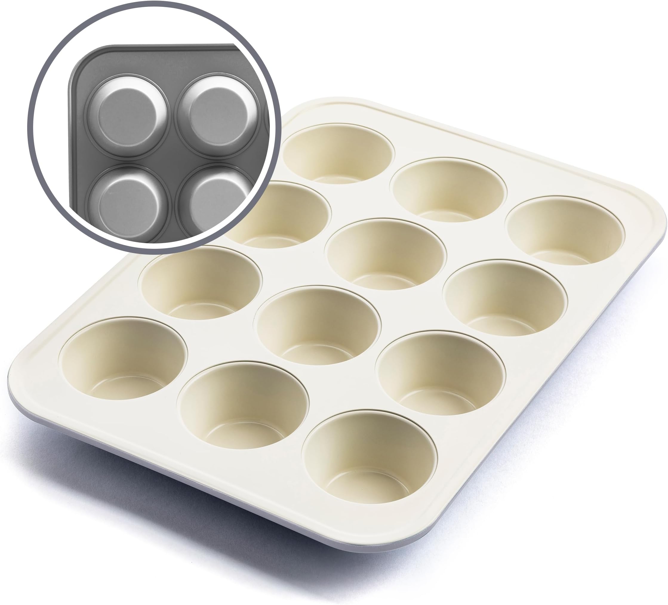 Amazon.com: GreenLife 12-Cup Muffin Pan, Healthy Ceramic Nonstick ...