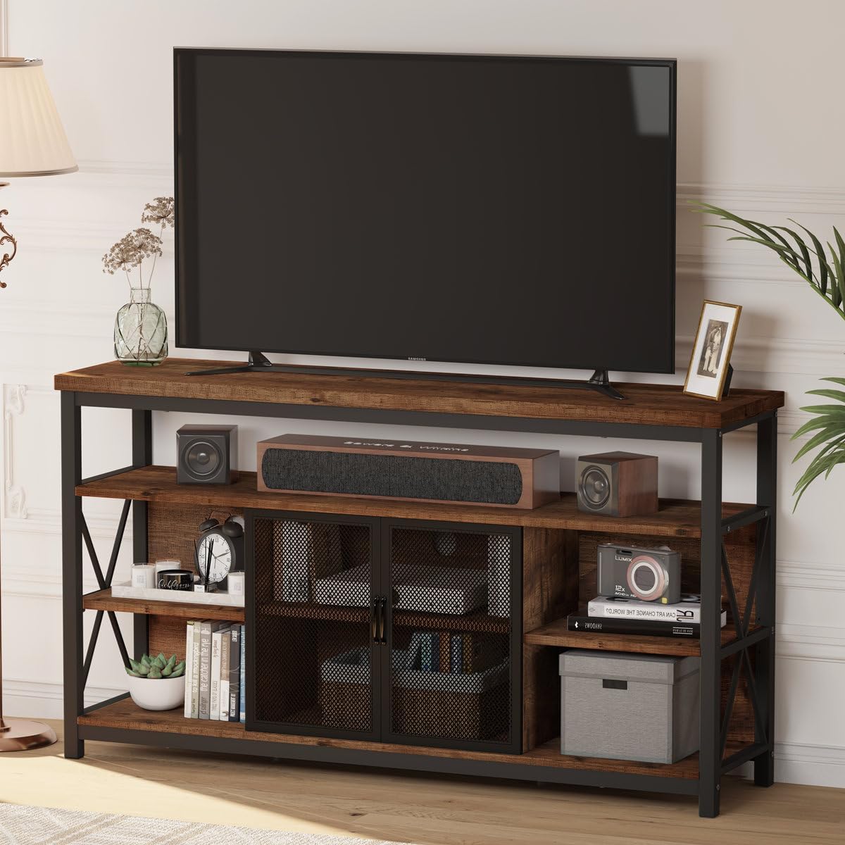 Amazon.com: Zanzio Farmhouse TV Stand for TVs up to 60 inch, 54" W ...