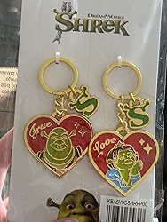 Amazon.com: Bioworld Dreamworks Shrek & Fiona Bestie Keychains ...
