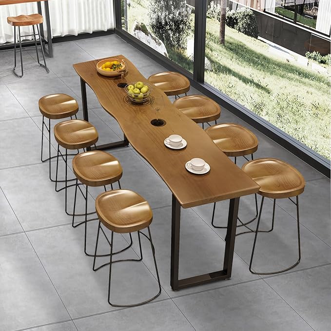 Amazon.com: Lrxmastery Narrow Bar Table Solid Wood Counter Height Bar ...