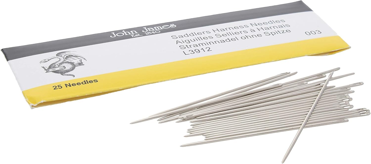 Amazon.com: John James Saddlers Harness Needles, Size 003, 54mm in ...