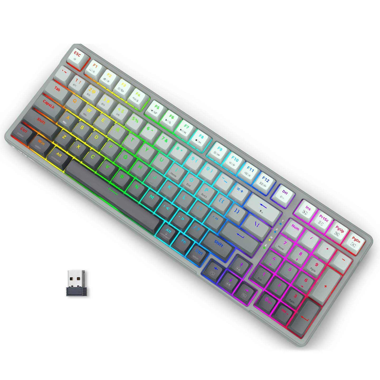Amazon.com: E-YOOSO Z-99 Wireless Mechanical Keyboard,Tri-Mode ...