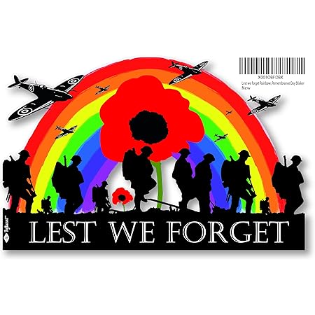 Lest We Forget Stickers Poppy Window Stickers, 4 Sheets Remembrance Day ...