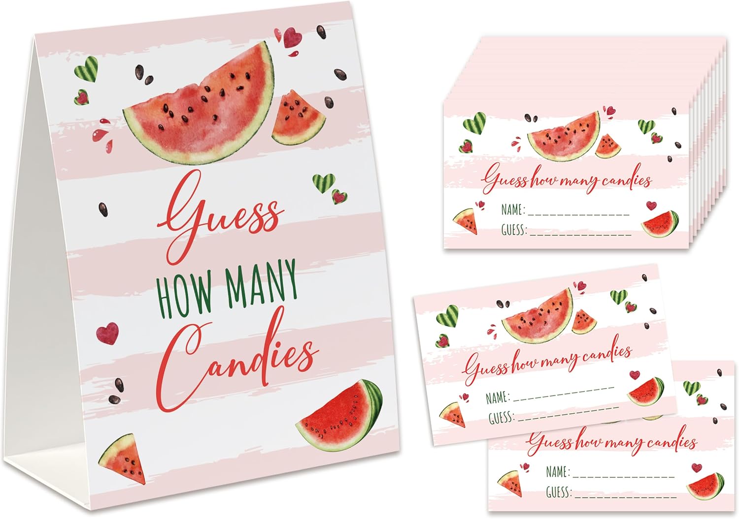 Amazon.com: Watermelon Candy Party game, How Many Candies Game (1 ...