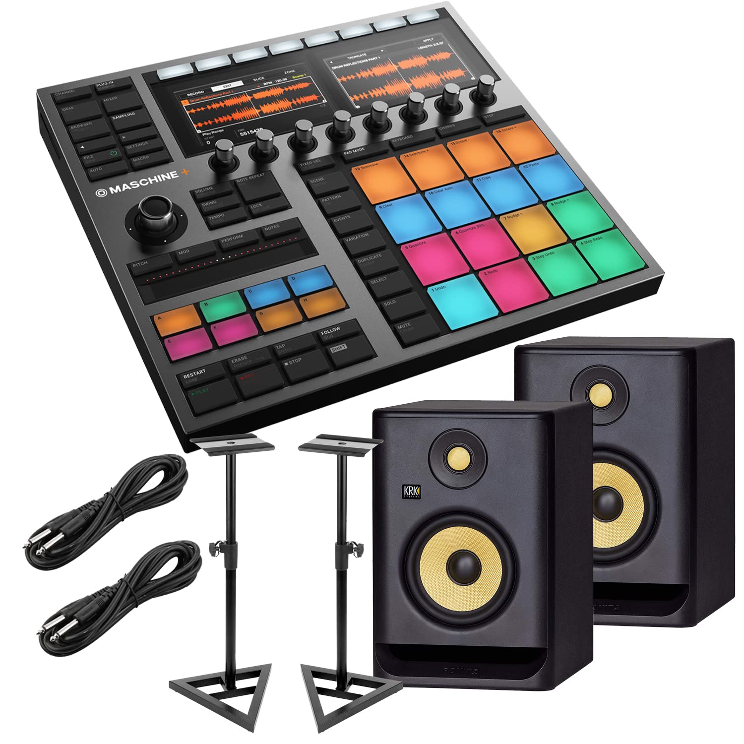 Amazon.com: Native Instruments MASCHINE Plus, (2) KRK RP5G4 Monitors ...