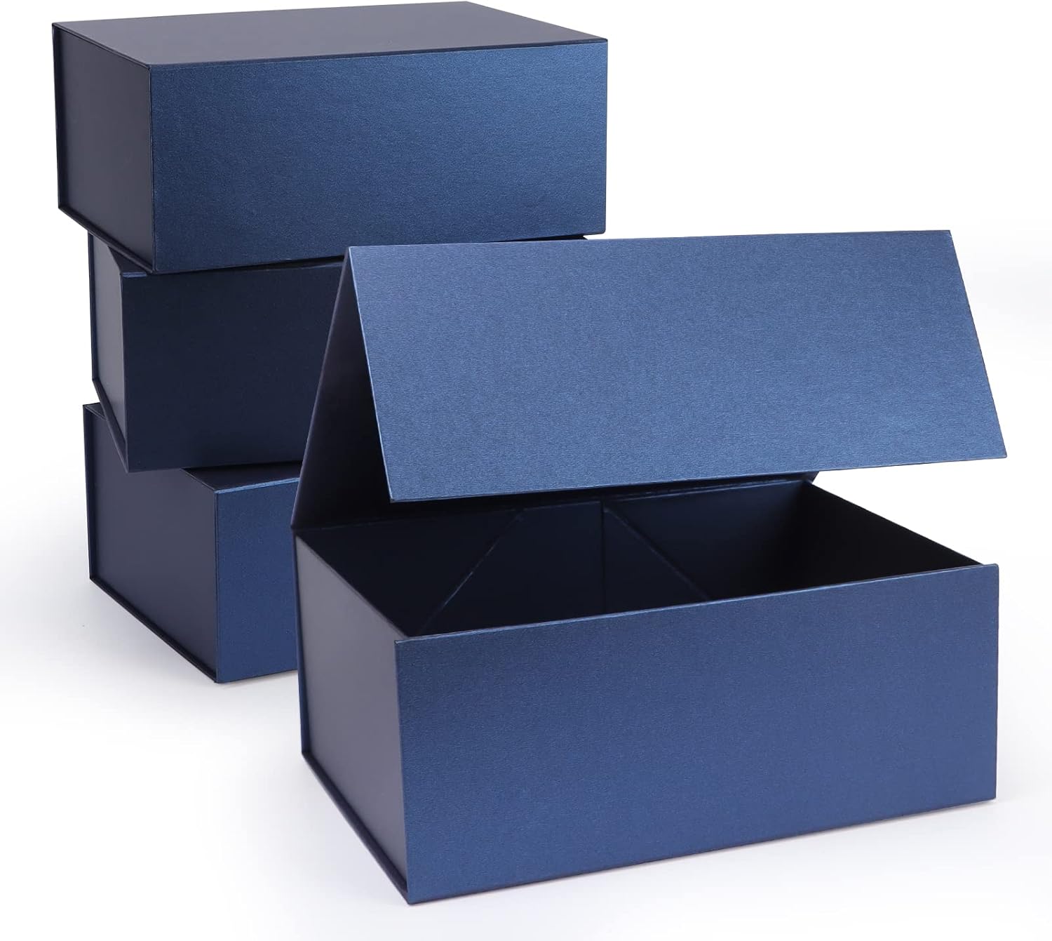 Amazon.com: Giftgarden 4 Pack 9.5”x7”x4” Blue Gift Boxes with Magnetic ...