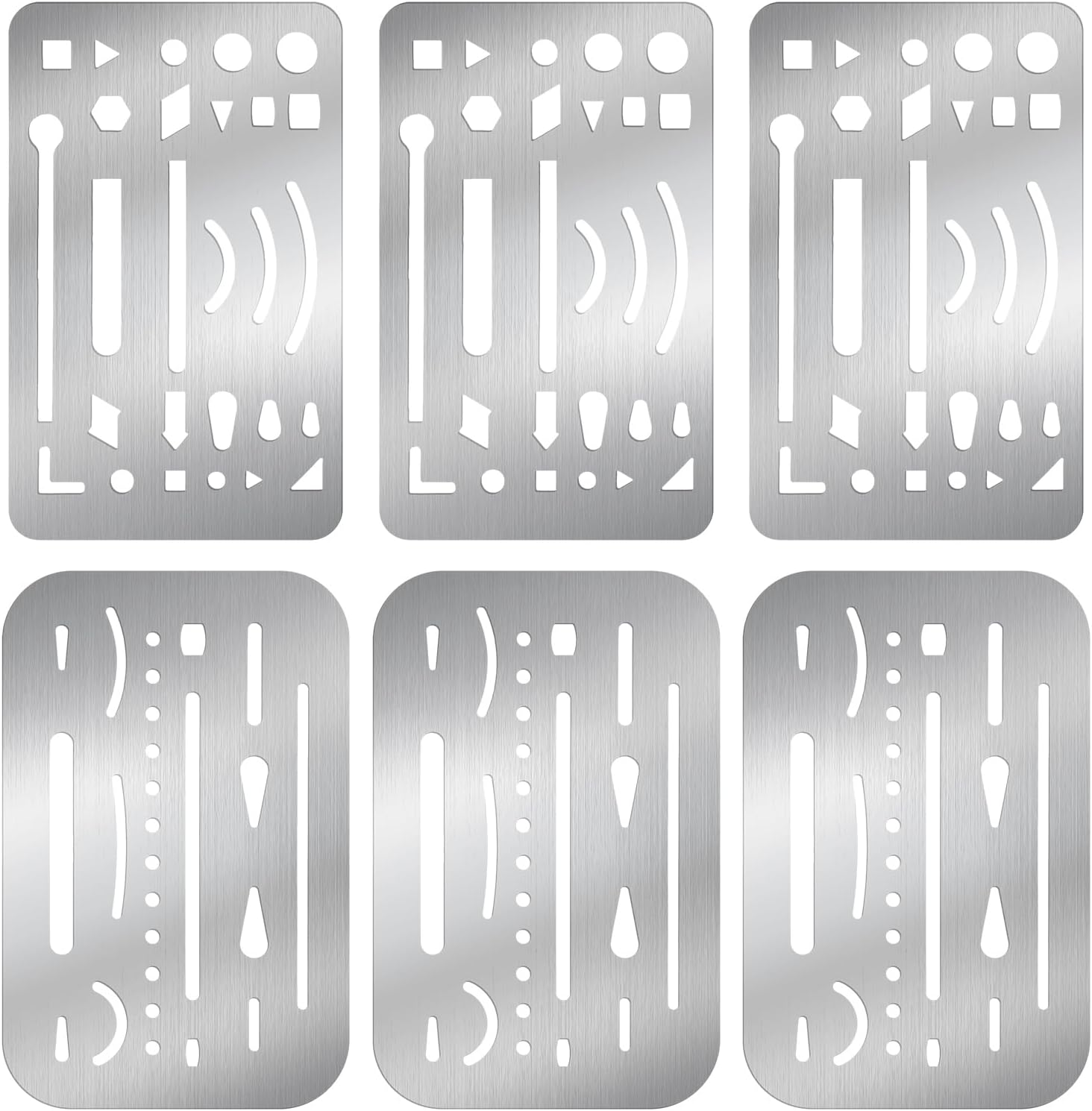 DOPENSPI 6PCS 2 Styles Stainless Steel Erasing Shields, Eraser Shield ...