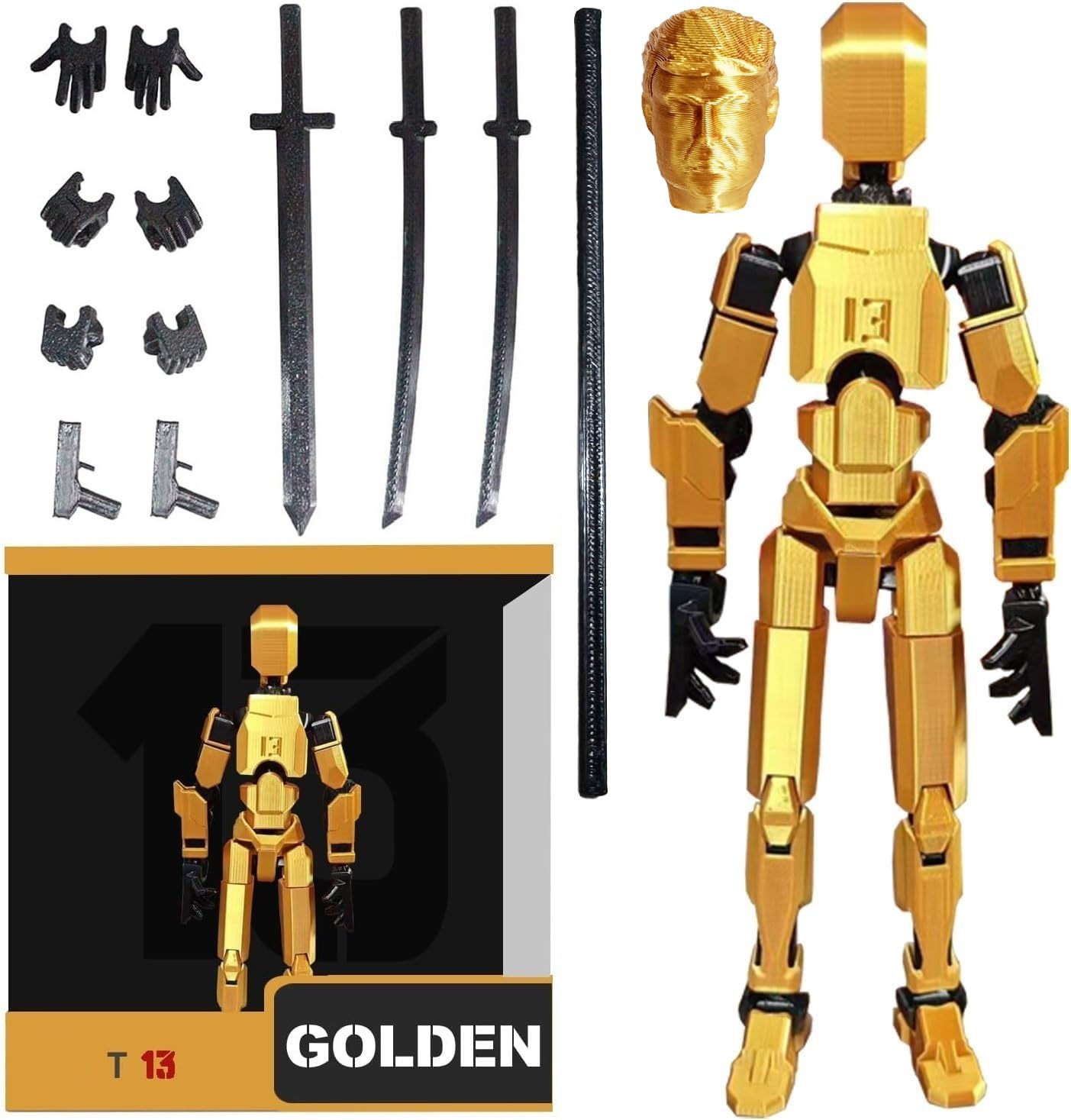 Amazon.com: FoxVilla Assembly Completed T13 Action Figure, Titan 13 3D ...