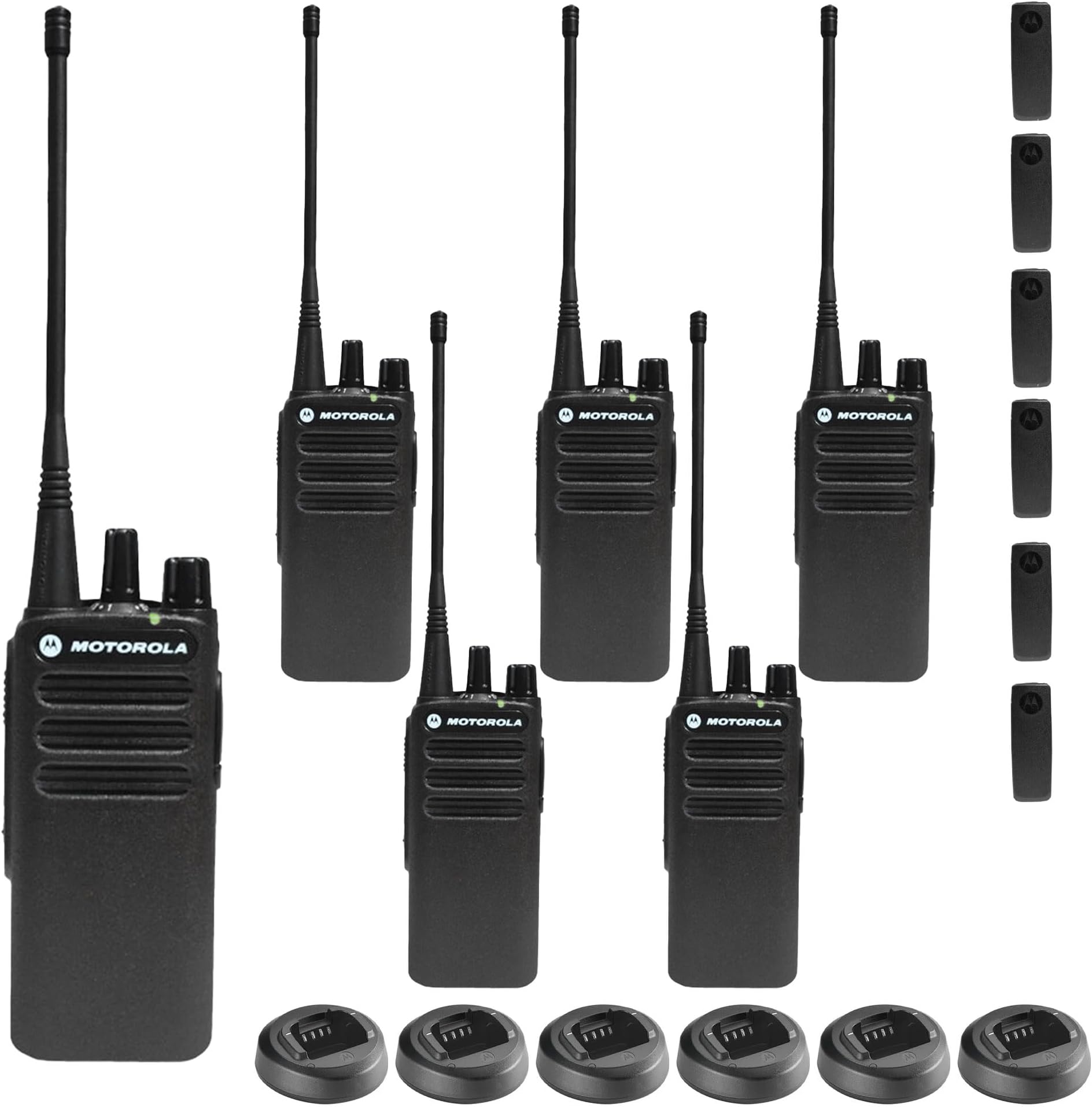 Amazon.com: 6 x Motorola CP100D Analog UHF Portable Non-Display Two Way ...