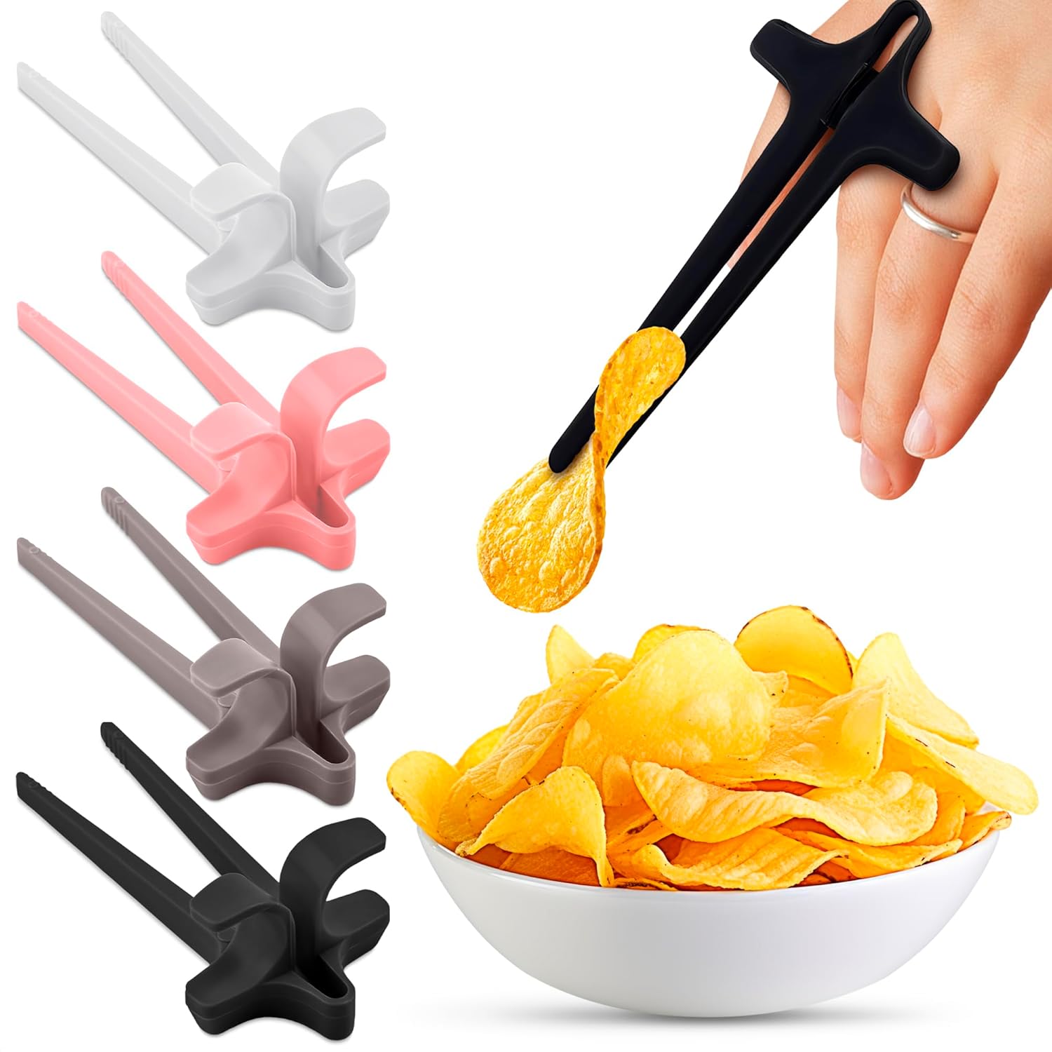 Amazon.com: 4Pcs Finger Chopsticks for Gamers - Snack Clips Gaming ...