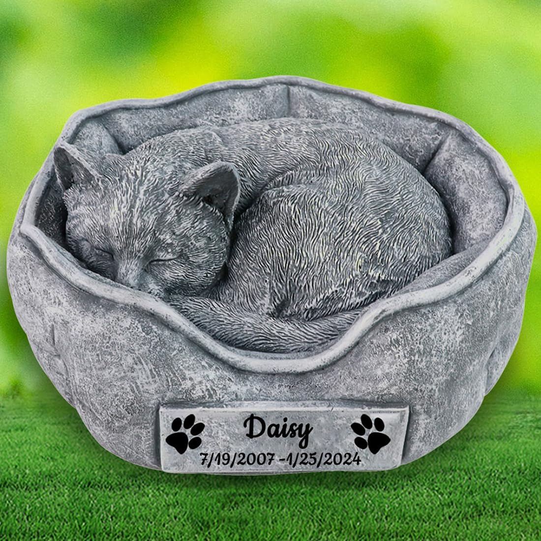 Amazon.com : Cat Memorial Stone Statue Cat Garden Statue Pet Loss Gifts ...
