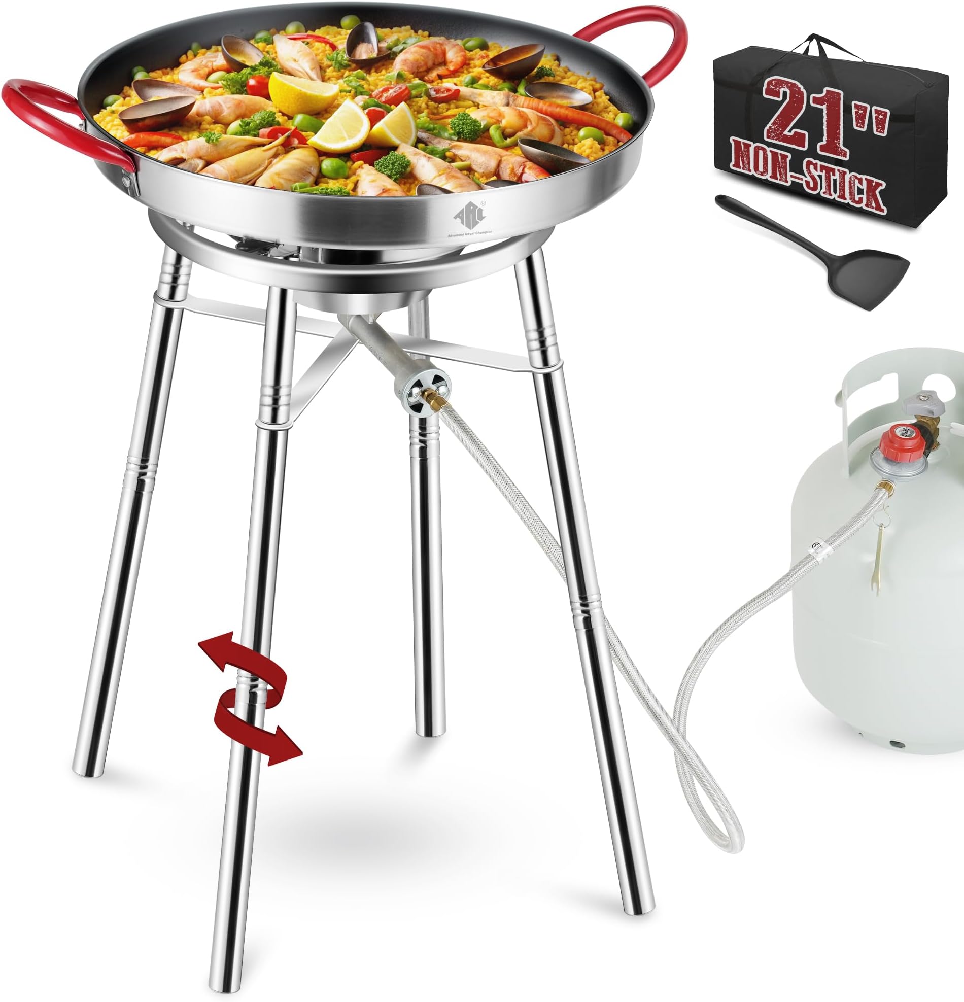 Amazon.com: Paelluxe Paella Pan Set – Enamelled, No-Rust Steel Pan ...