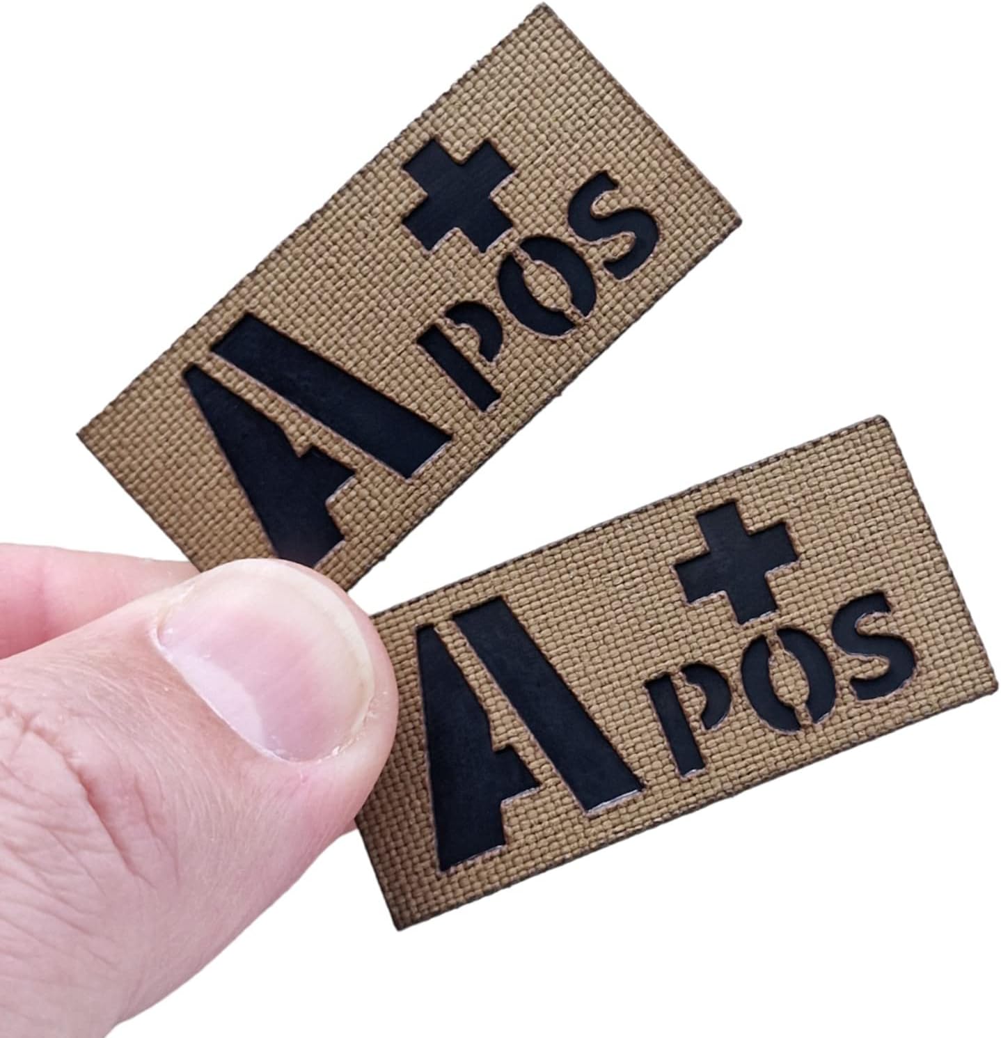 Amazon.com: Set of 2 Mini APOS Blood Type Patches Tan Coyote Brown ...