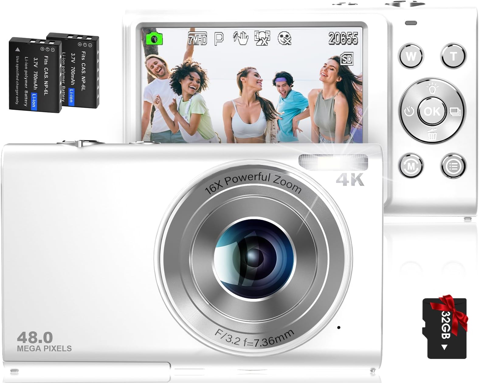Amazon.com : 4K Digital Camera, 48MP Autofocus Vlogging Camera for ...