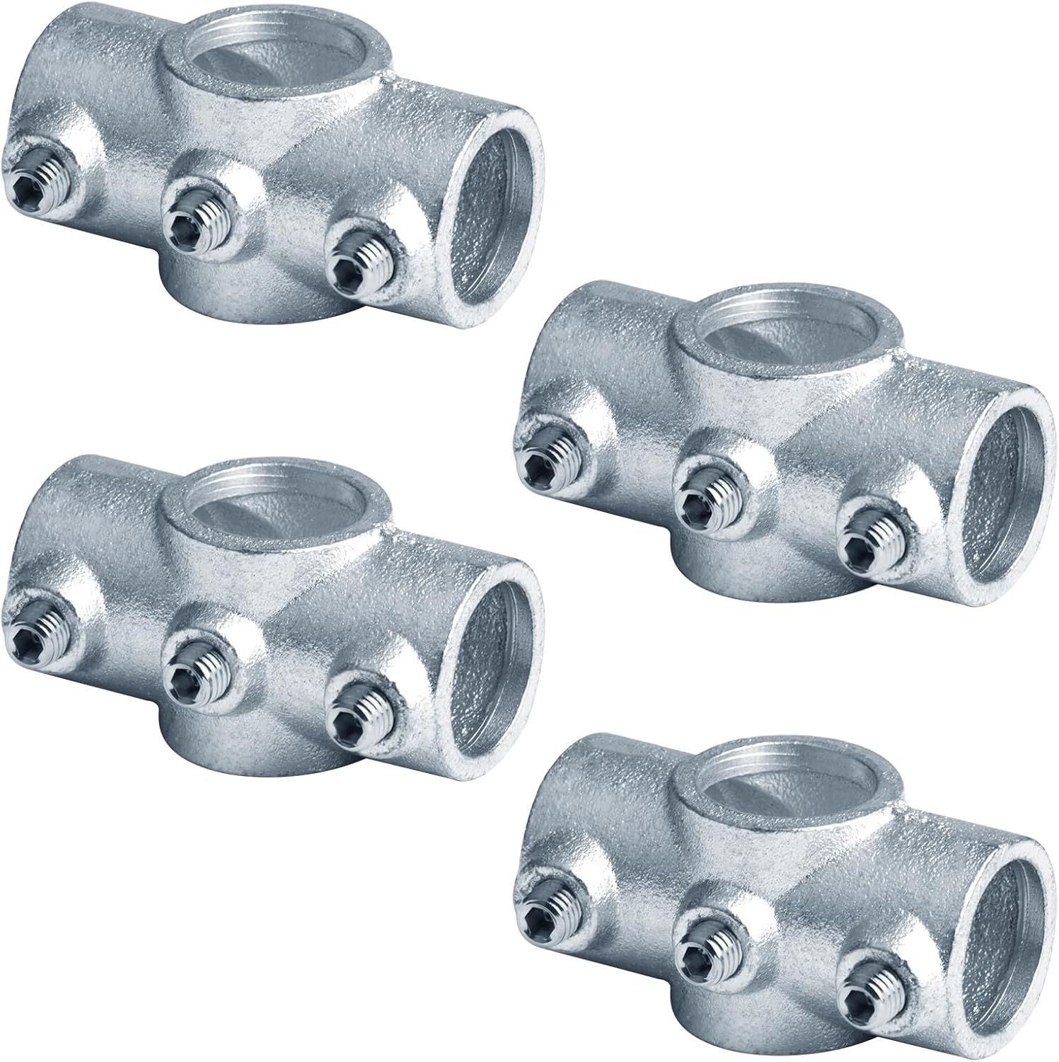 Amazon.com: eoere 4 PCS Galvanized Pipe Fittings, Two Socket Cross 1 ...