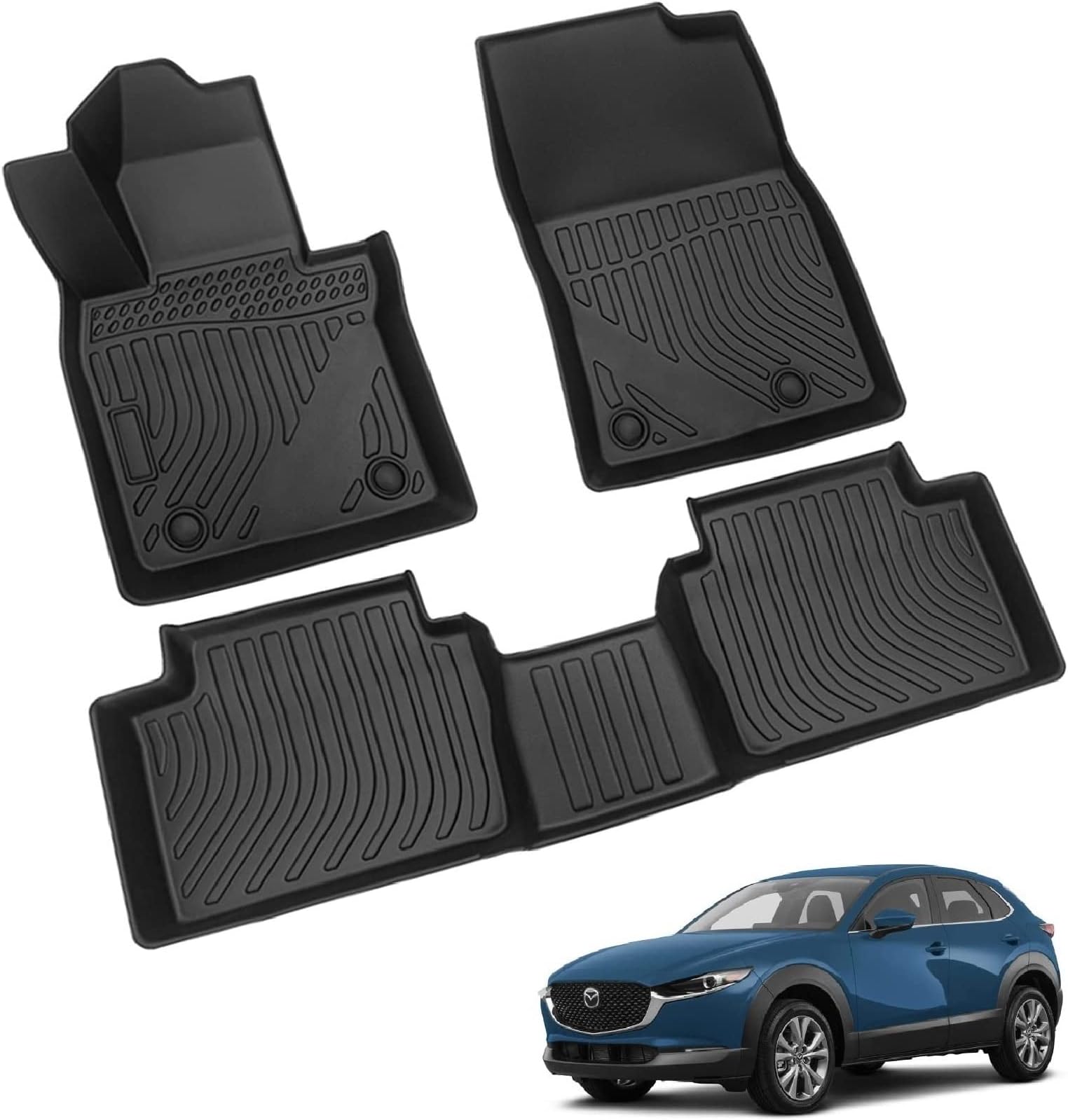 Amazon.com: Landrol Floor Mats Replacement for 2020-2024 Mazda CX-30 ...
