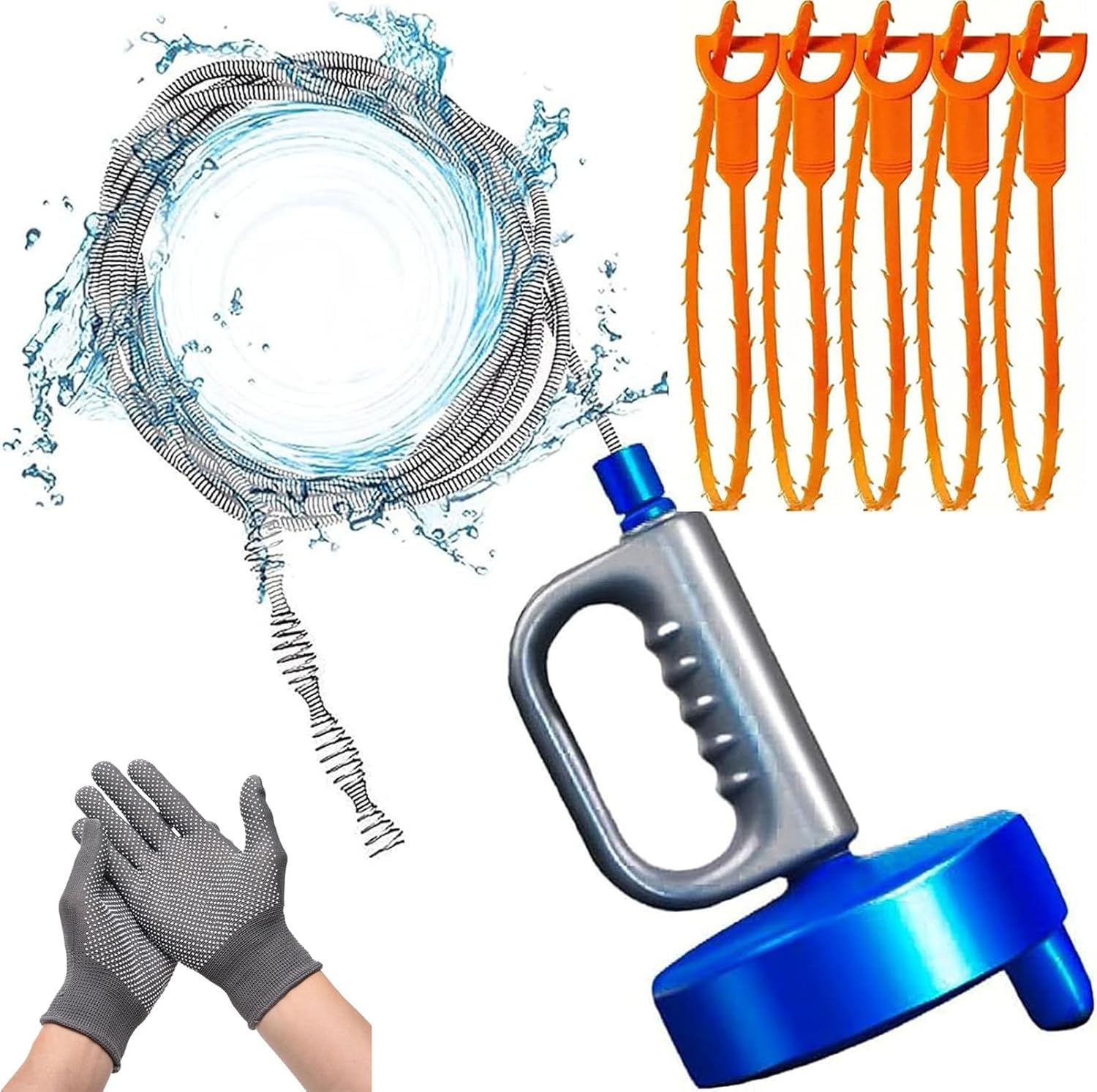 ENUIHNDE 10FT Toilet Snakes For Unclogging，Plumbing Snake For Toilet ...