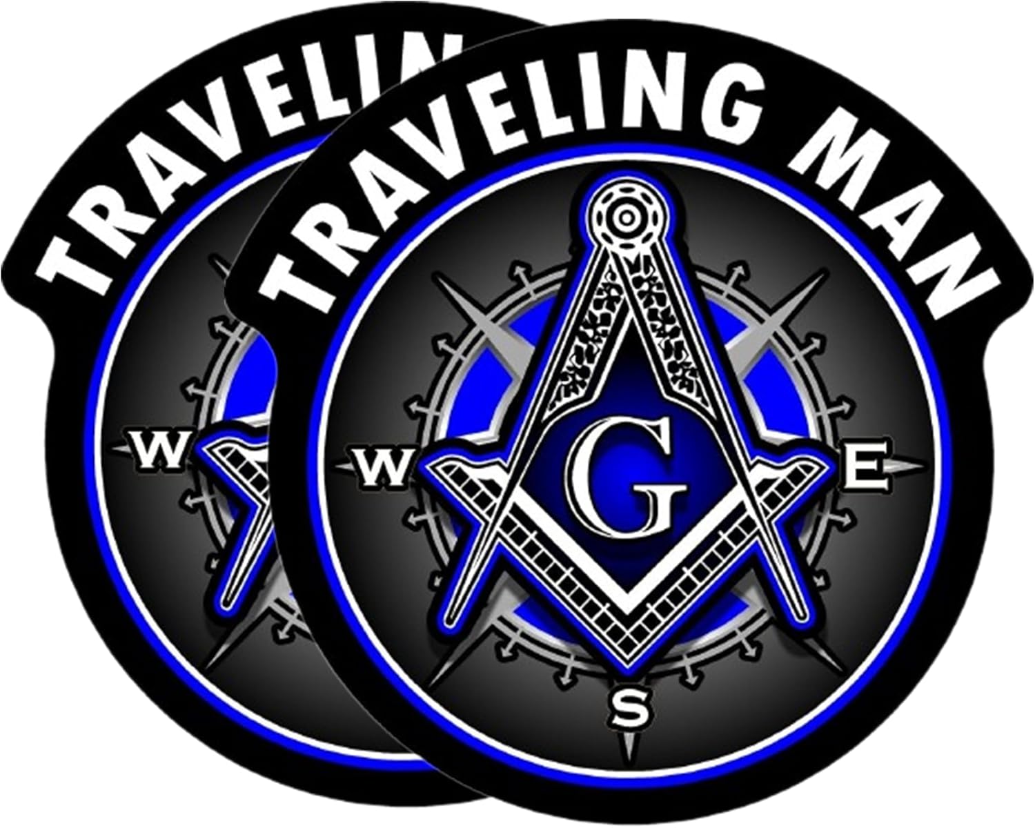 Amazon.com - eDesign 2-Pack Traveling Man Shriner Compass Mason Masonic ...
