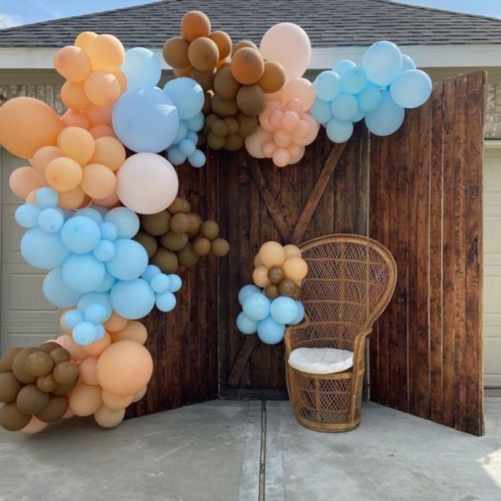 Snapklik.com : Blue Brown Balloons, 60 Pcs 12 Inch Maca Blue Coffee ...