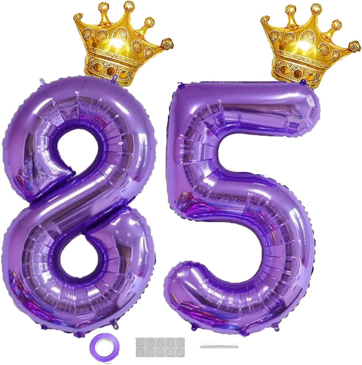 Amazon.com: pur ple 85 Number Balloon 40 inch Jumbo Foil Balloons with ...
