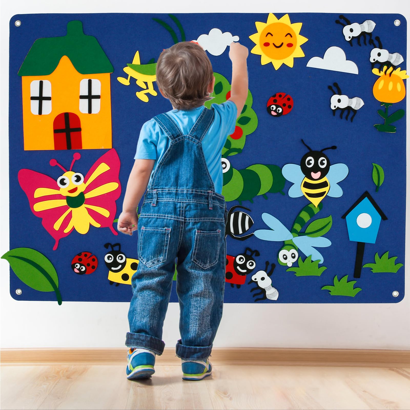 Interactive Educational Toys BEUNITONE Farmhouse Felt Story Board Set ...