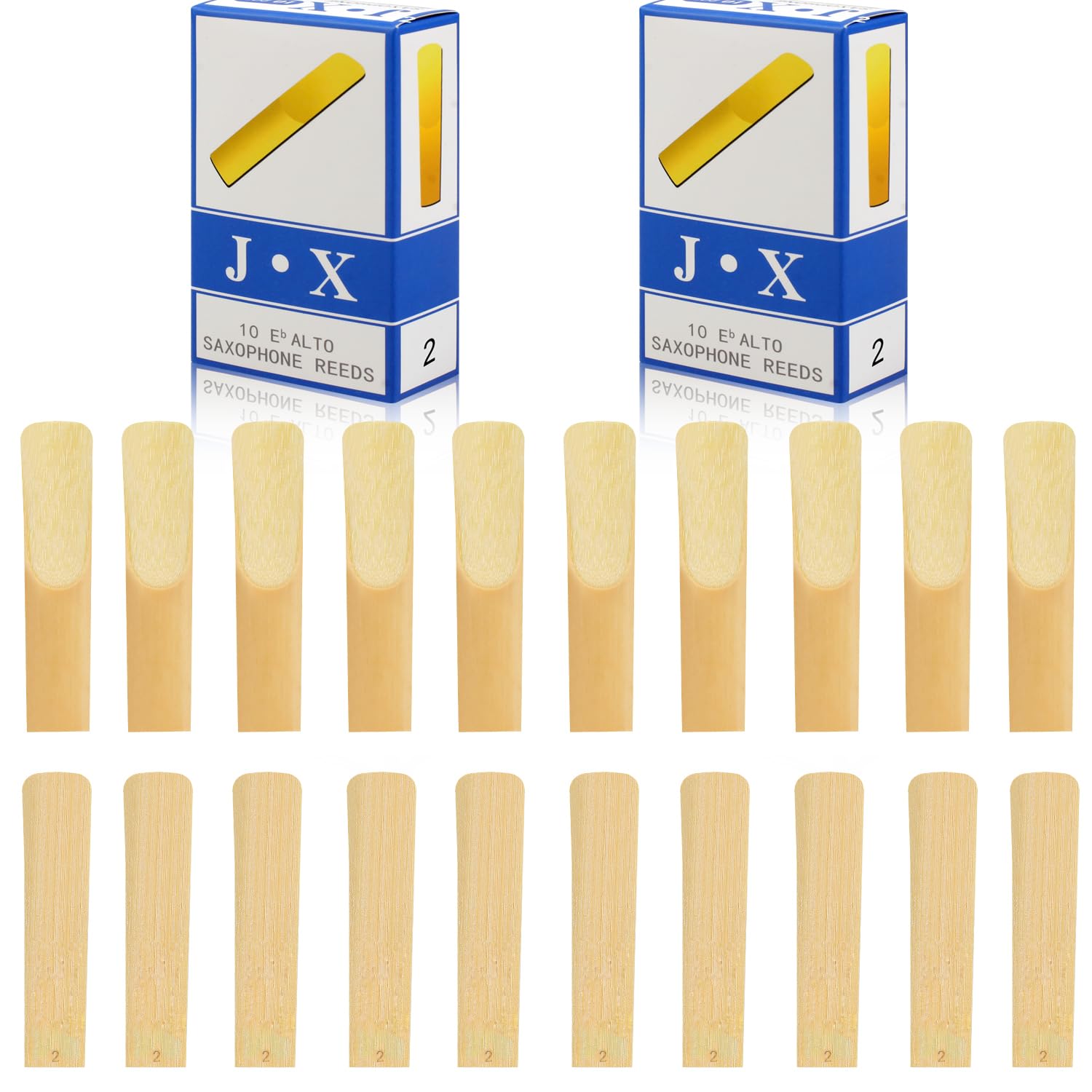 Amazon.com: 20 PCS Alto Saxophone Reeds Strength 2.0/2.5/3.0, Alto Sax ...
