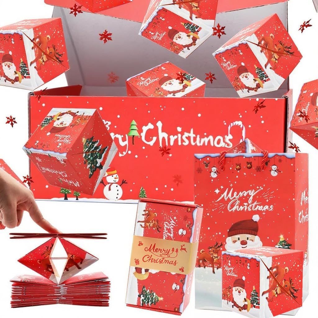 Amazon.com: Surprise Gift Box Explosion for Money, Merry Christmas ...