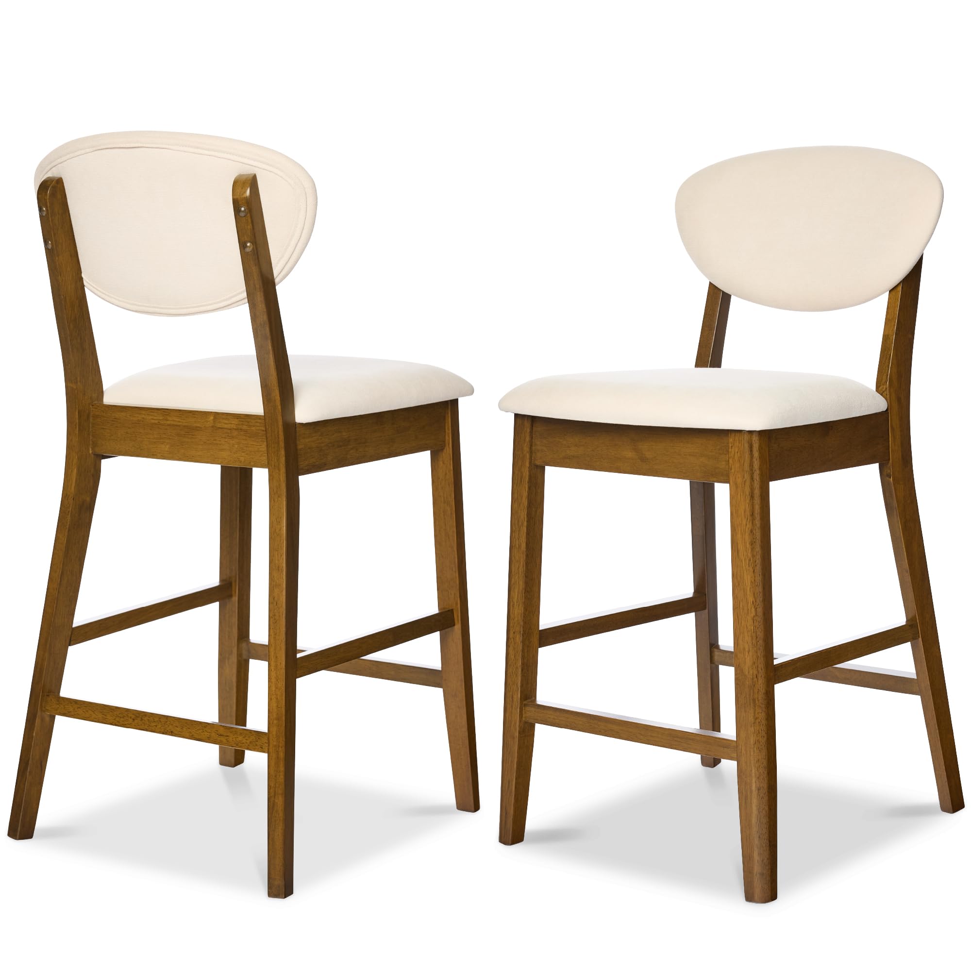 Amazon.com: Best Choice Products Bar Stool Set of 2, Mid-Century Modern ...