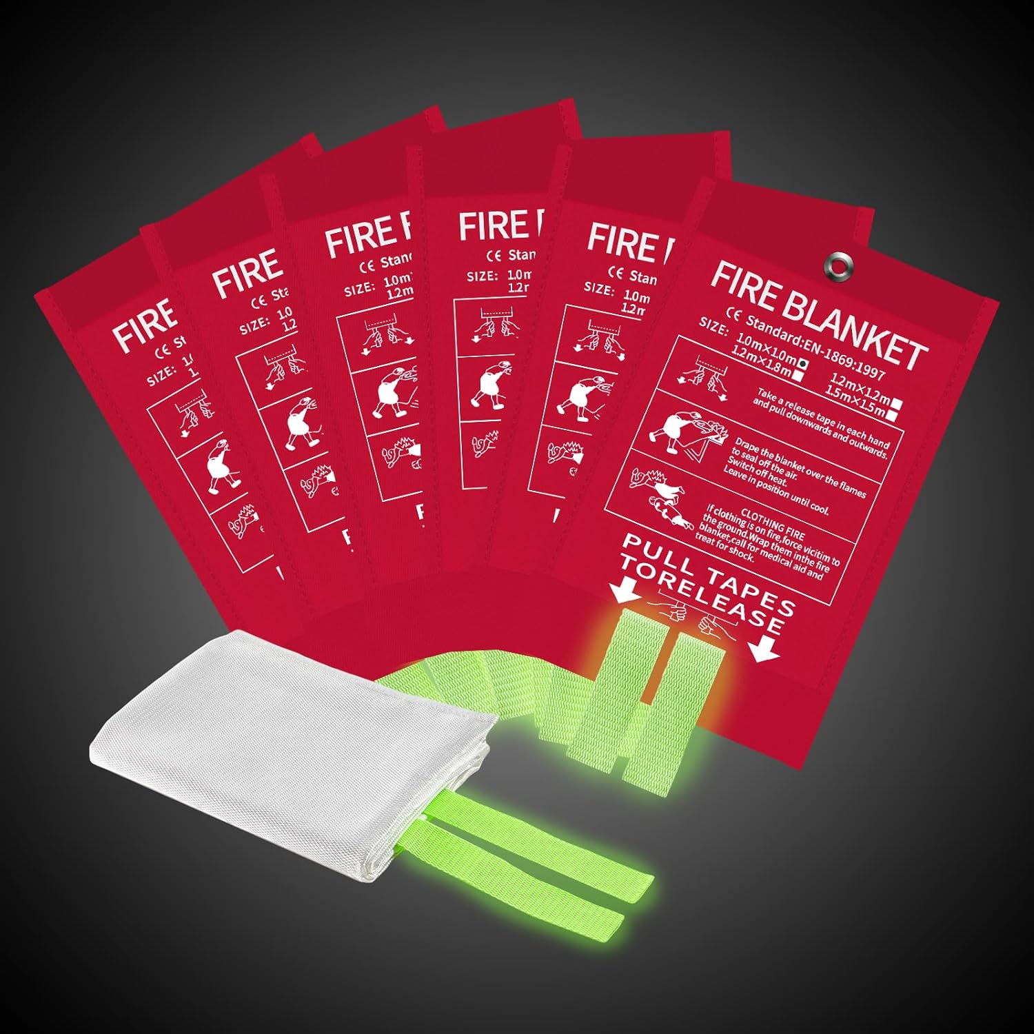 Amazon.com: Emergency Fire Blanket for Home and Kitchen, Fire ...