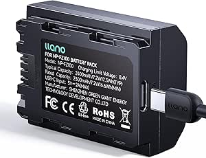 Amazon.com: llano 2400mAh NP-FZ100 Battery with USB-C Fast Charging for Sony A7III A7IV A6700 ...