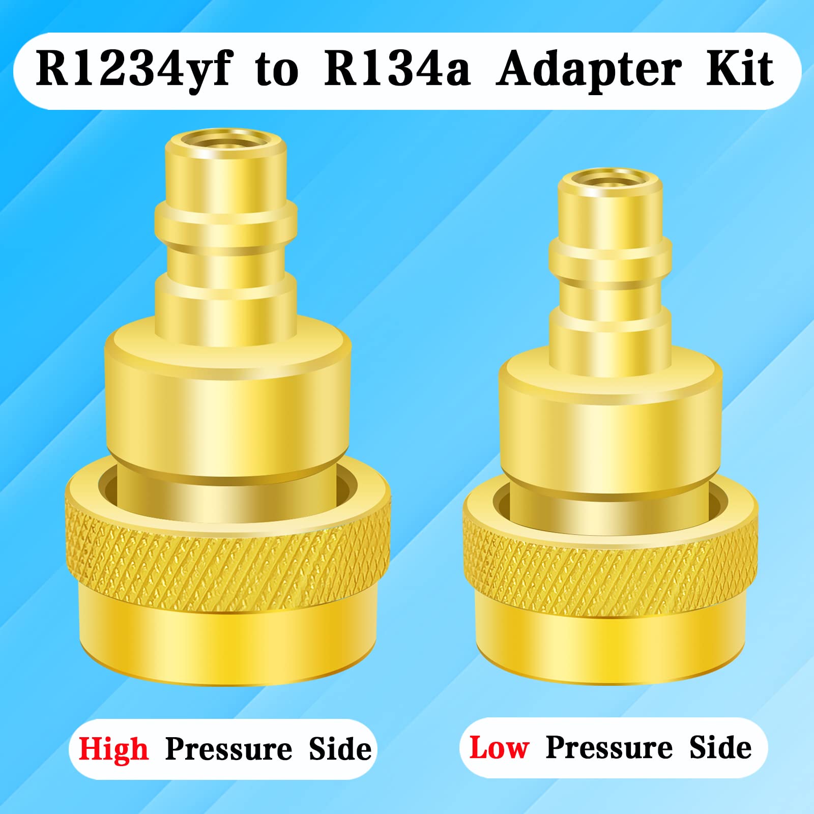 A/c Recharge Kit R1234yf Boltigen R1234yf To R134a Adapter Kit - High ...