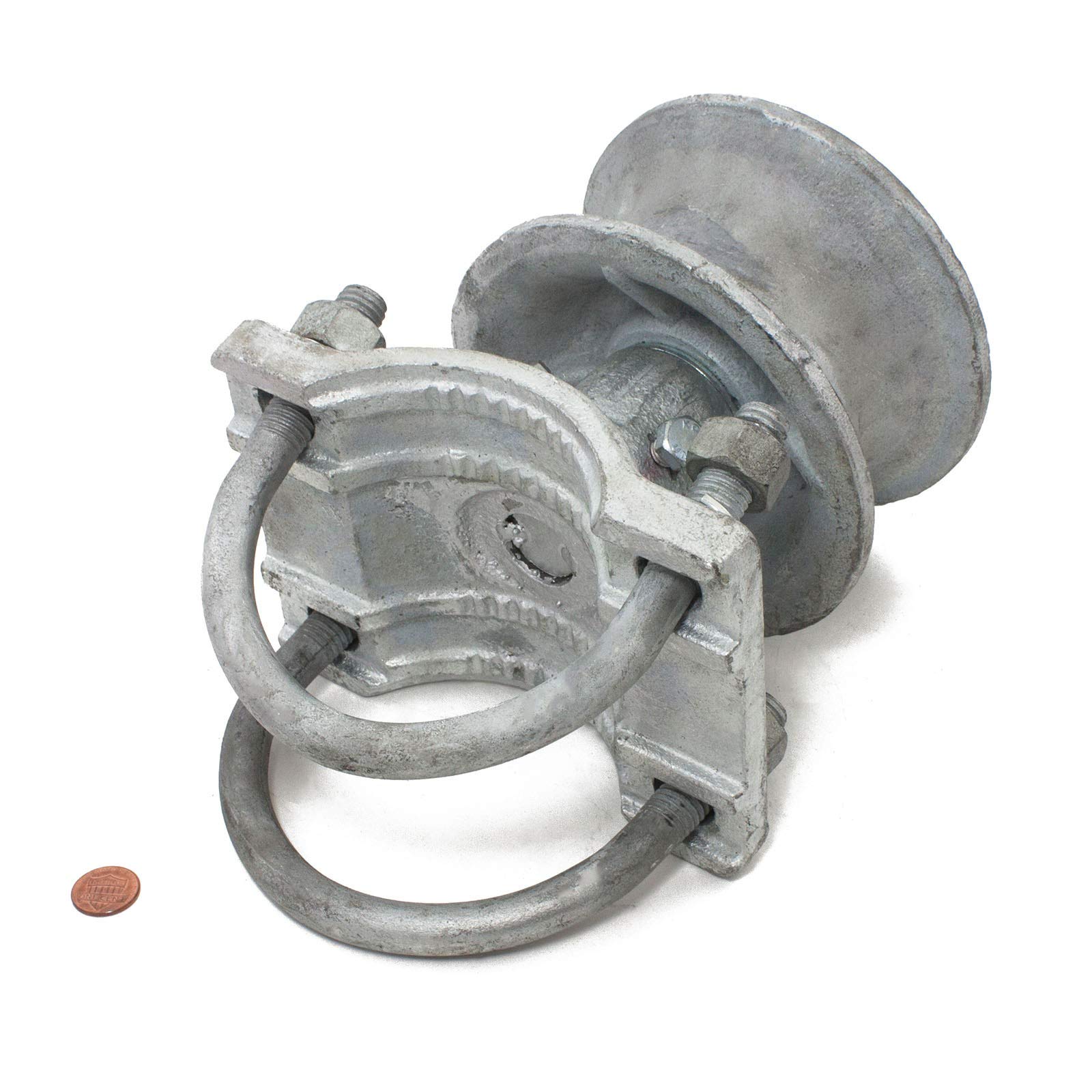 Amazon.com: 4" Round Post x 2 1/2" Round Gate Frame Steel Cantilever ...