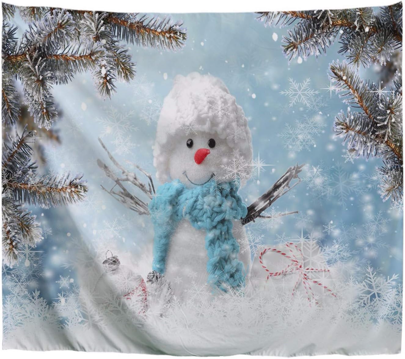 A.Monamour Arazzo da Parete Grande Mandala Pupazzo Di Neve Palle Di ...