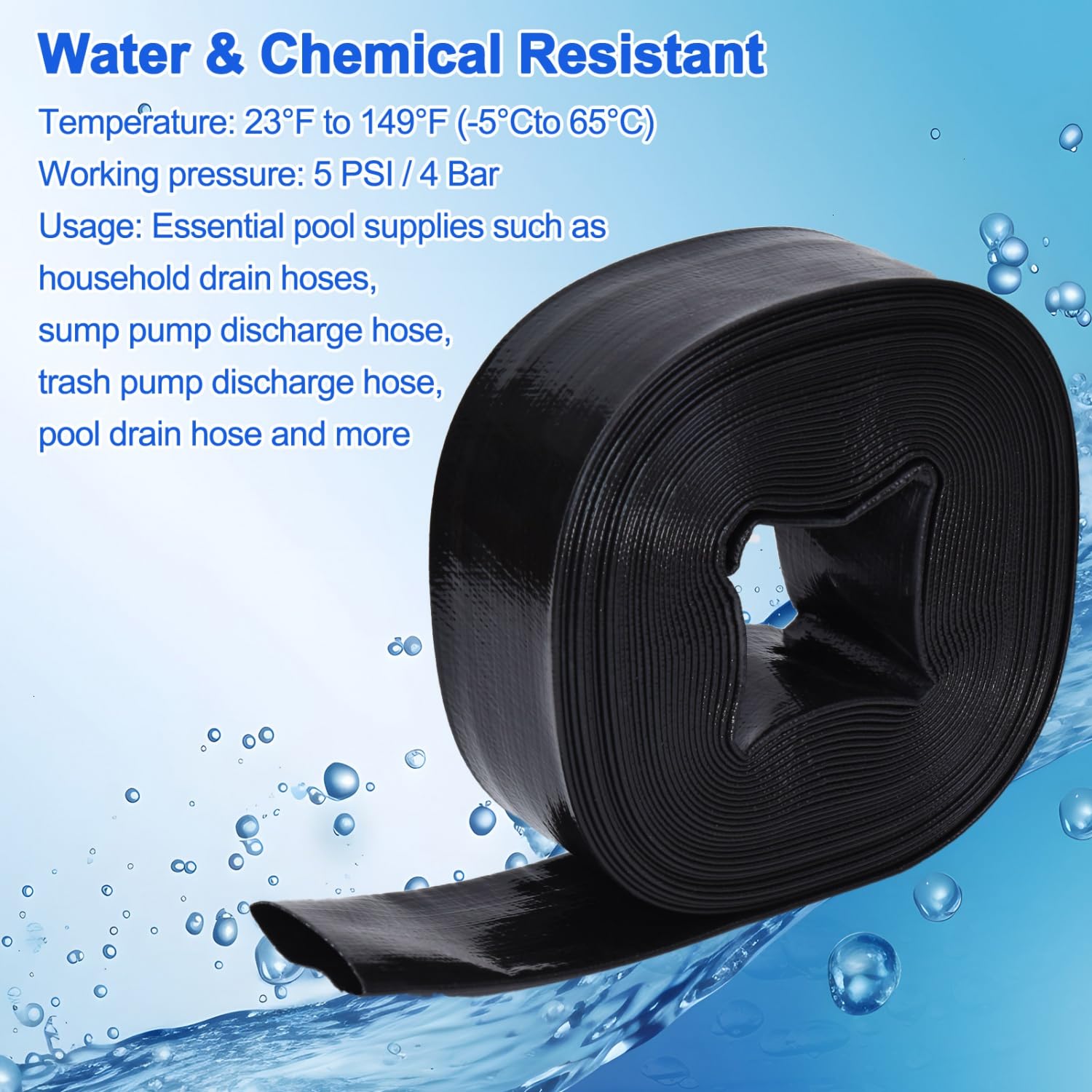 Snapklik.com : Gonioa 2 Inches X 50 FT Heavy-Duty PVC Swimming Pool ...