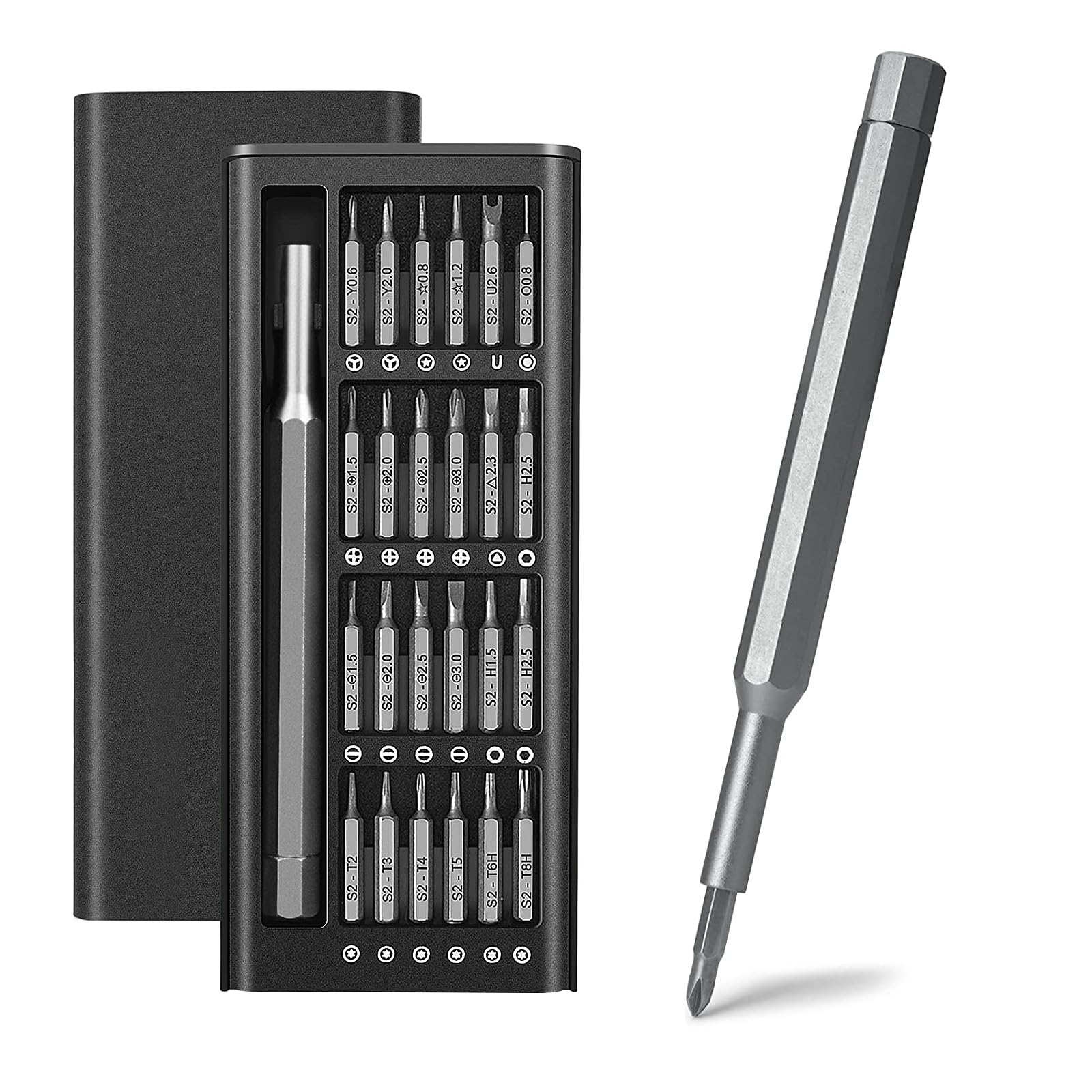 25-in-1 Precision Screwdriver Set Magnetic - Includes 24 Small ...