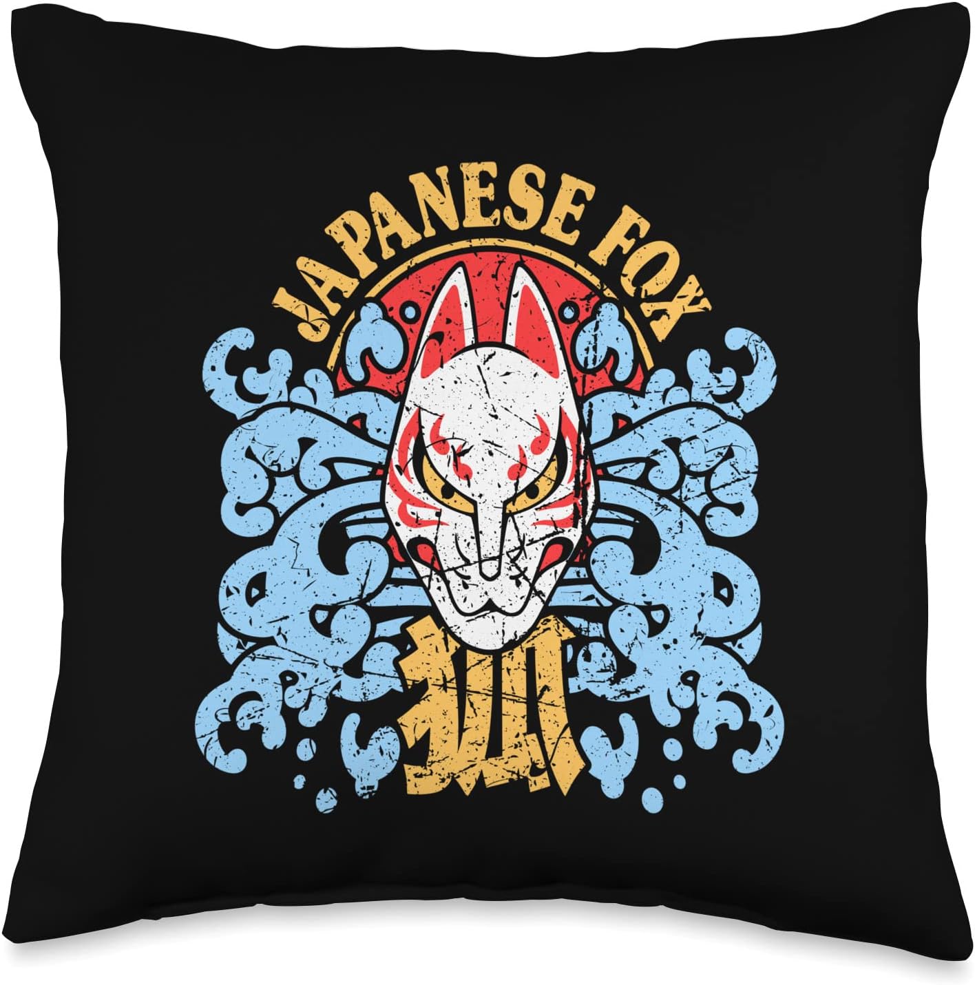 Amazon.com: Fox Japanese Kitsune Inari Japan Fox Mask Japanese Kanji ...