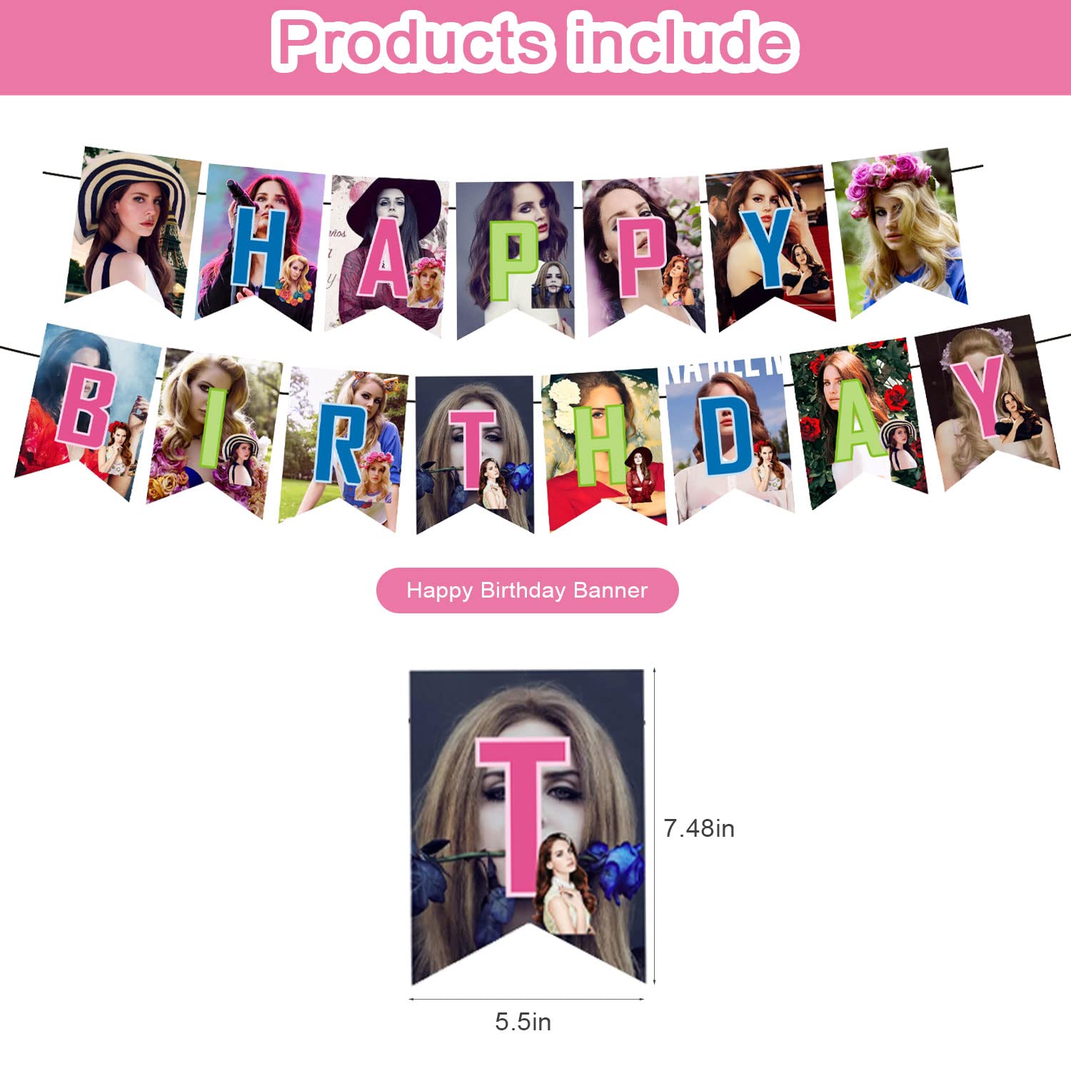 Snapklik.com : Lana Theme Party Supplies,Del Rey Birthday Party ...