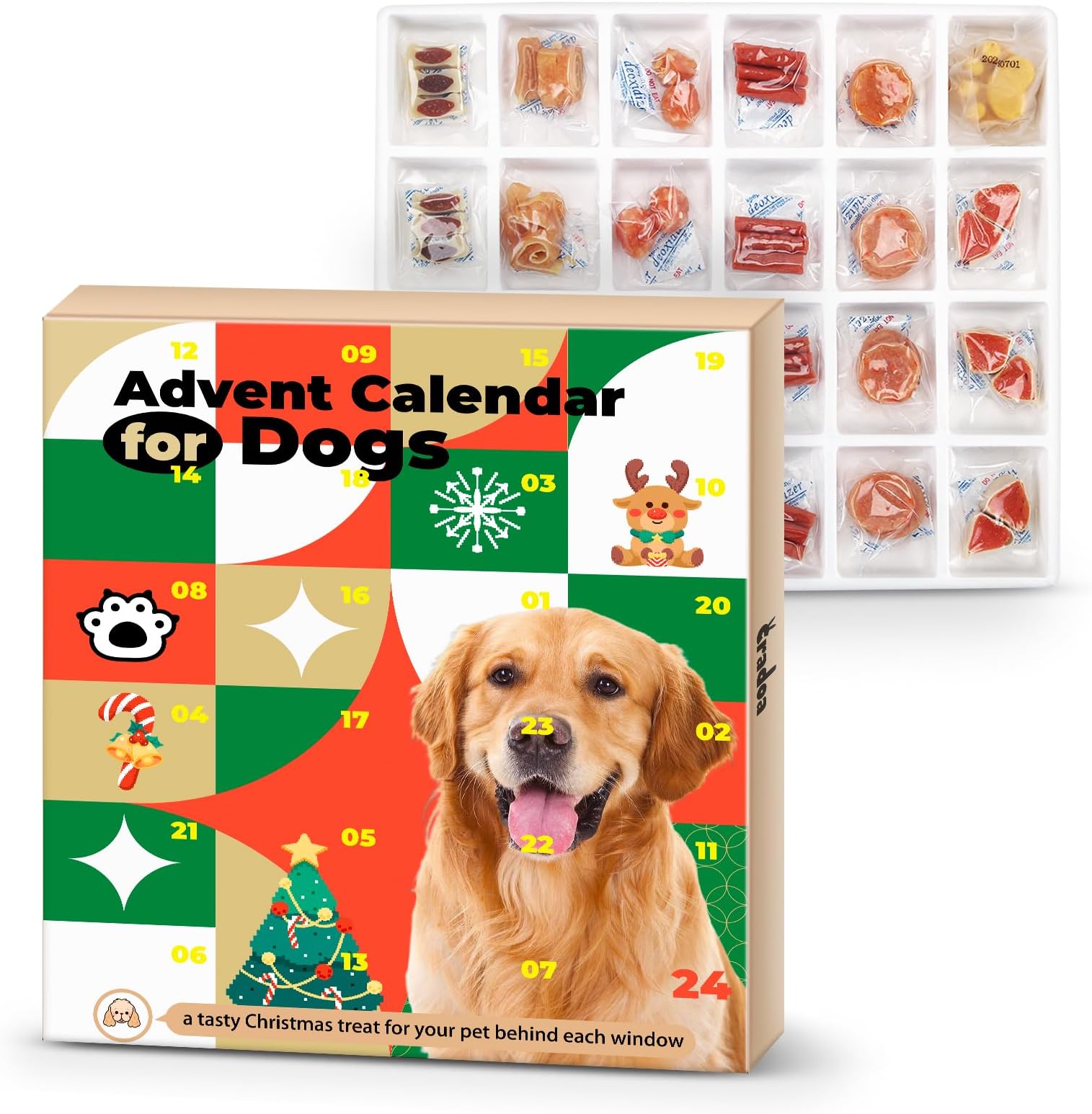 Amazon.com : 2024 Dog Treats Advent Calendar, Advent Calendar for Dogs ...