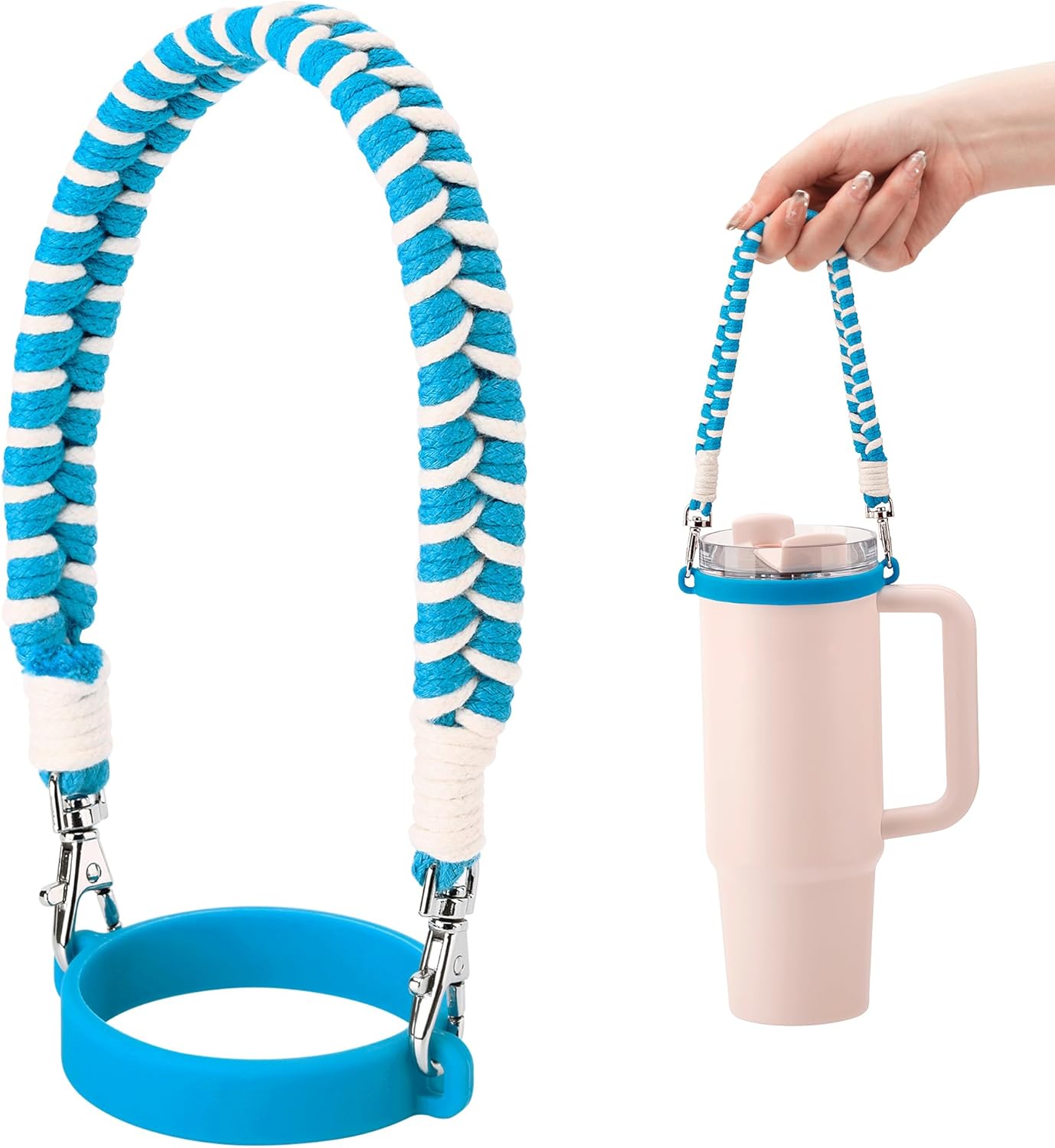 Amazon.com | Soledea Water Bottle Handle, Hand-Woven Lanyards Silicone ...