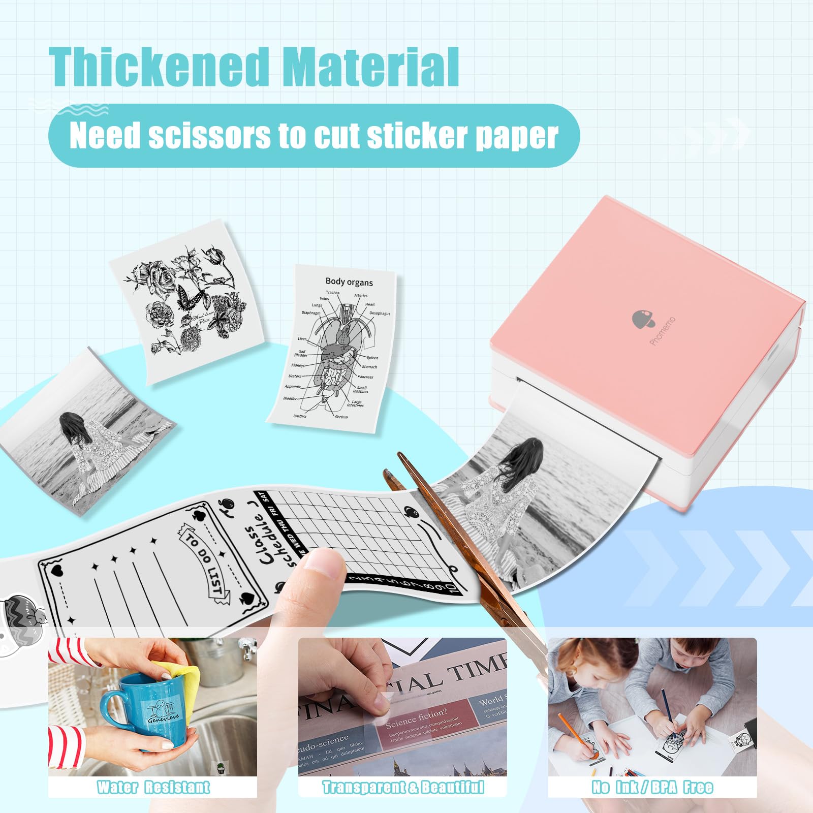 Snapklik.com : HD Clear Sticker Paper For M02 Printer M02S/M02Pro/M03 ...