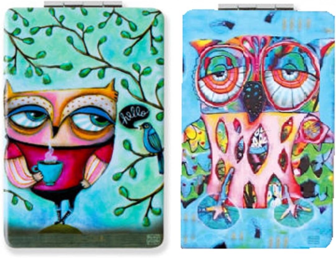 Amazon.com: Allen Designs 2 Compact Mirrors (Hello Owl and Owl ...