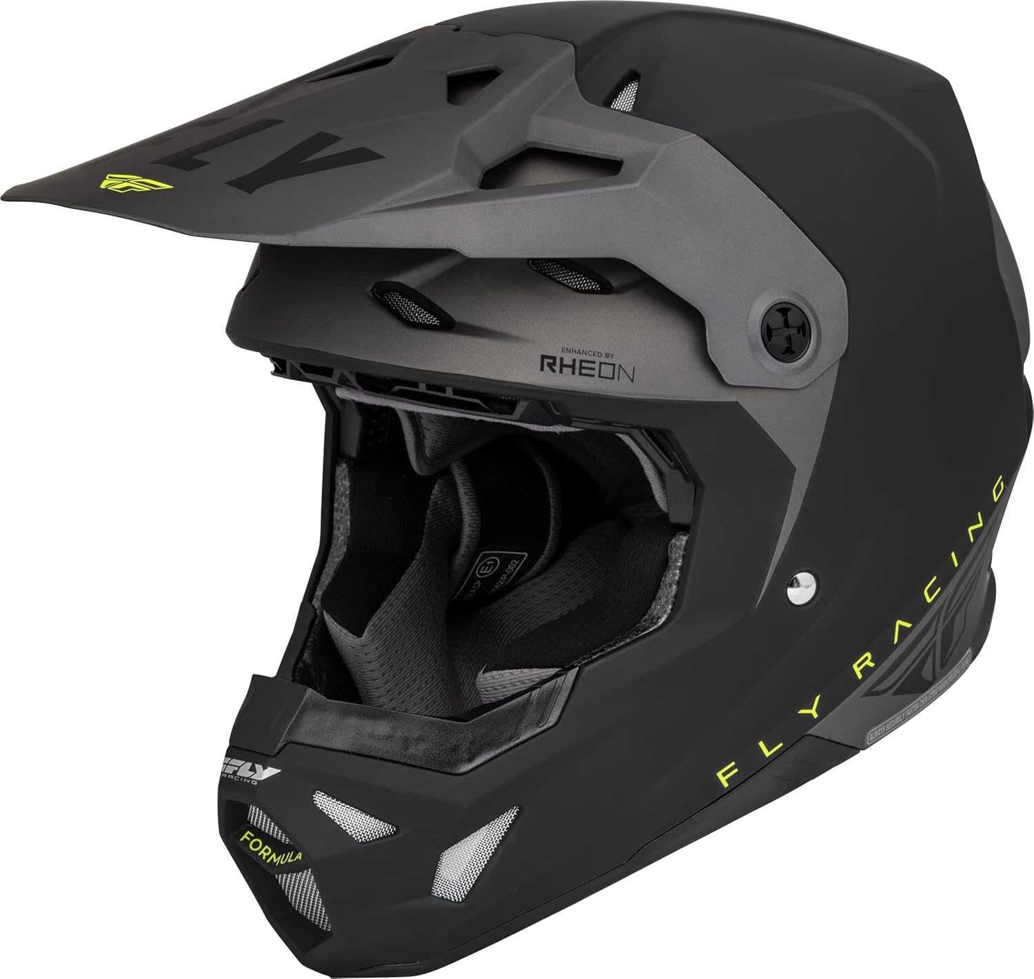 Amazon.com: Fly Racing 73-0030M Formula Cp Slant Helmet Matte Black ...
